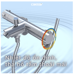 Vòi Sen Nhiệt Độ Caesar TS617 Tay 3 Chế Độ